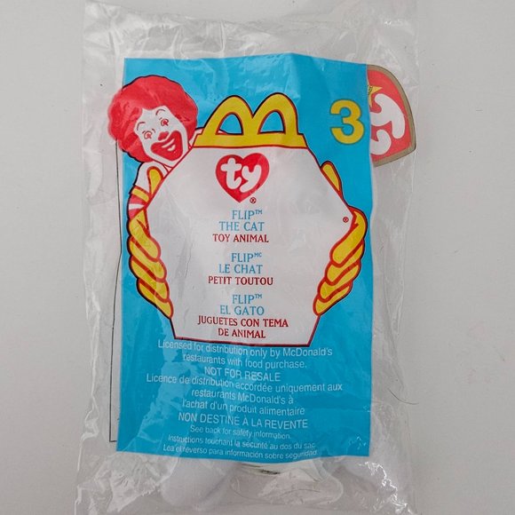 Ty | Toys | Mcdonalds Ty 200 Flip The Cat Happy Meal Beanie Baby | Poshmark